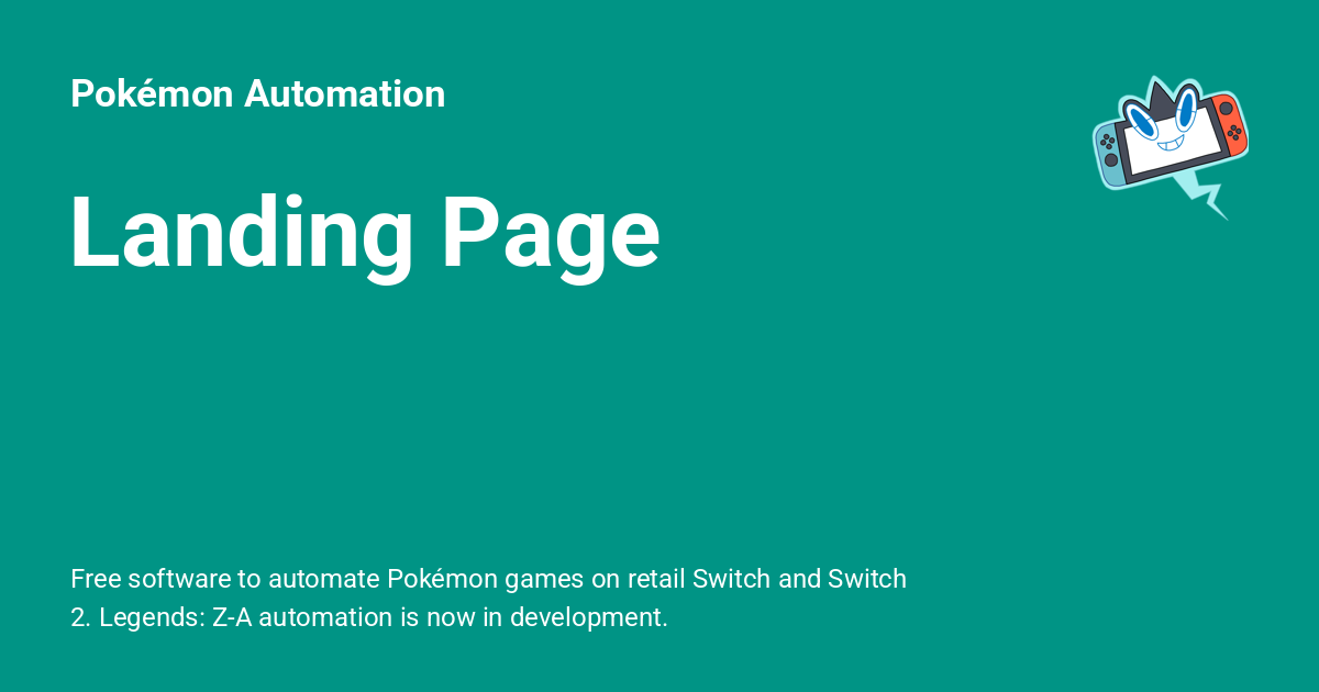 Landing Page - Pokémon Automation